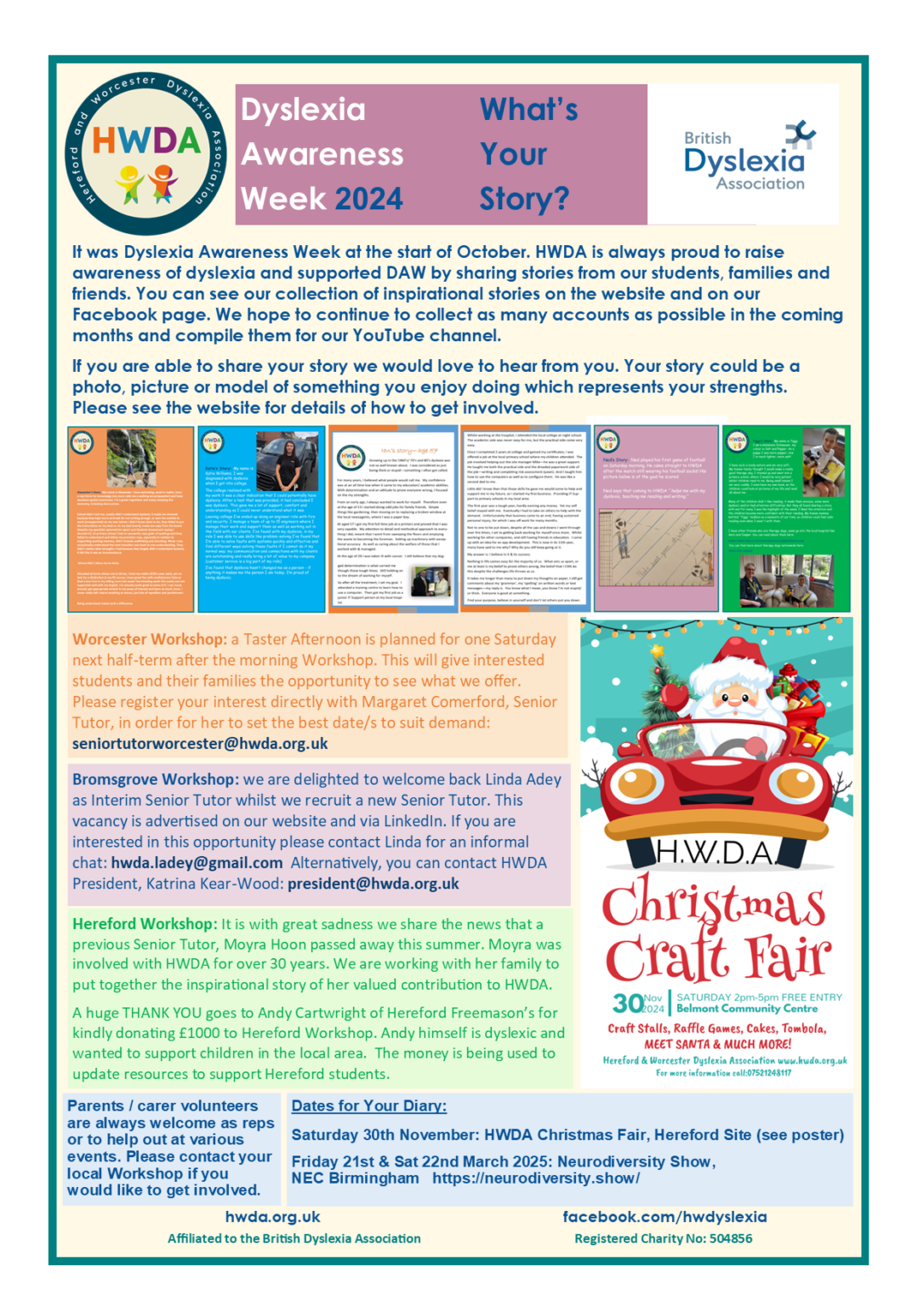 HWDA Half-Term Newsletter October 2024 - Hereford & Worcester Dyslexia ...